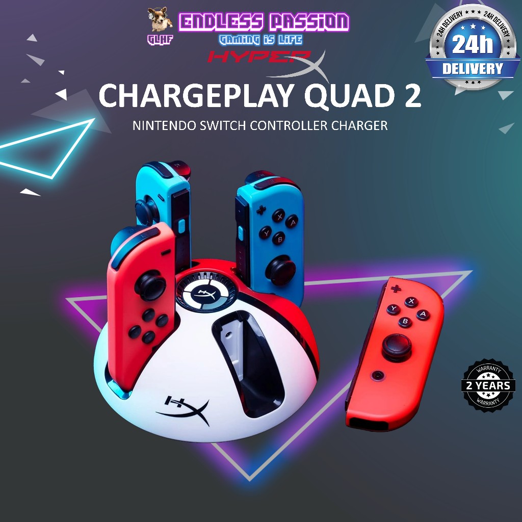 HyperX ChargePlay Quad 2 Joy-Con Charging Station (Nintendo Switch ...