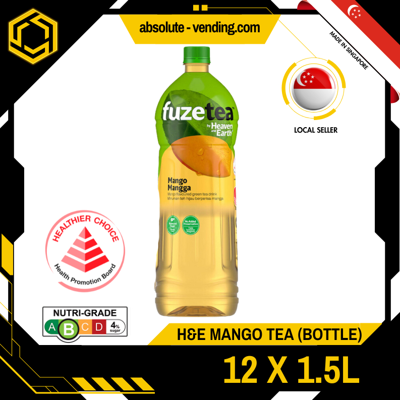 H&E Fuze Mango Tea 1.5L X 12 (BOTTLE) | Shopee Singapore