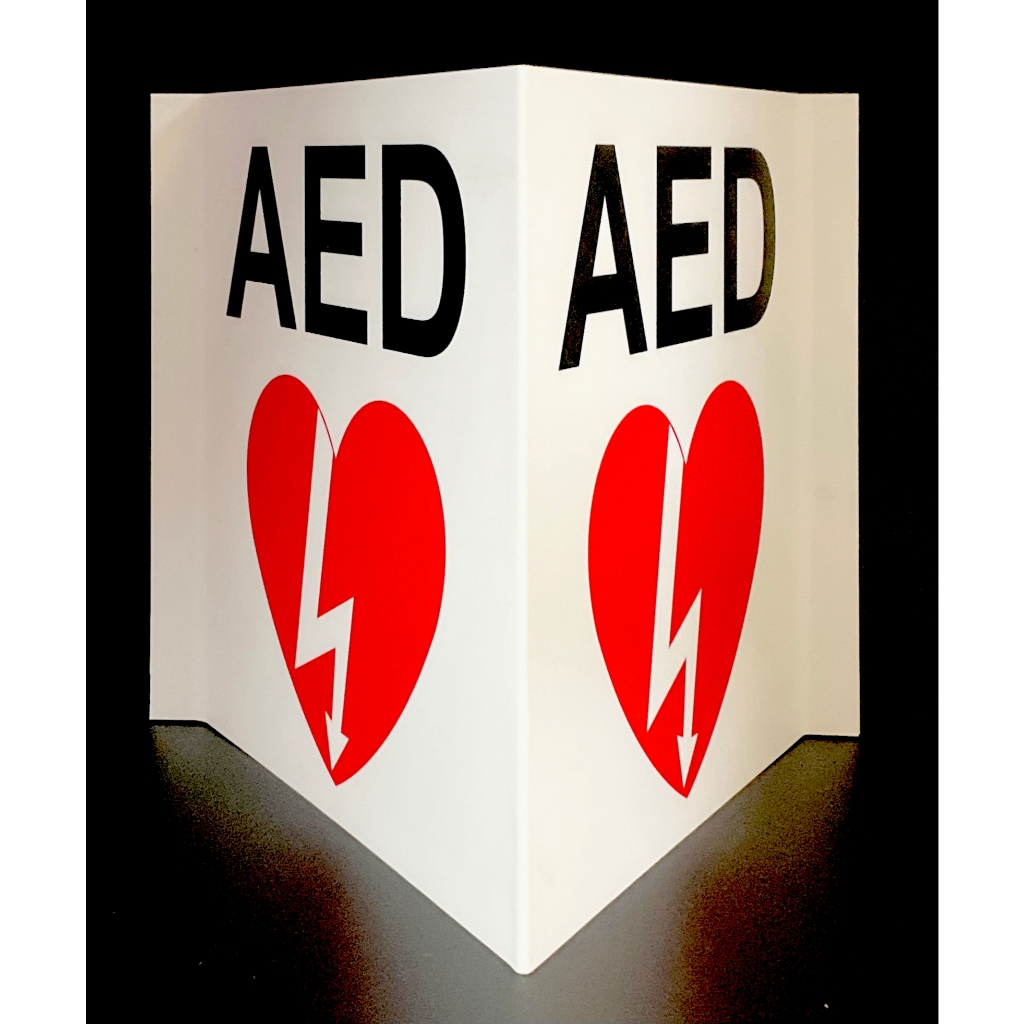 ALUMINIUM AED SIGN/SIGNAGE | V-SHAPED ALUMINIUM SIGNAGE | DOUBLE SIDED ...