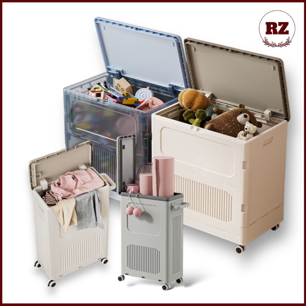RONGZHI_sg Multifunctional Flip-Top Mobile Laundry Basket | Shopee ...