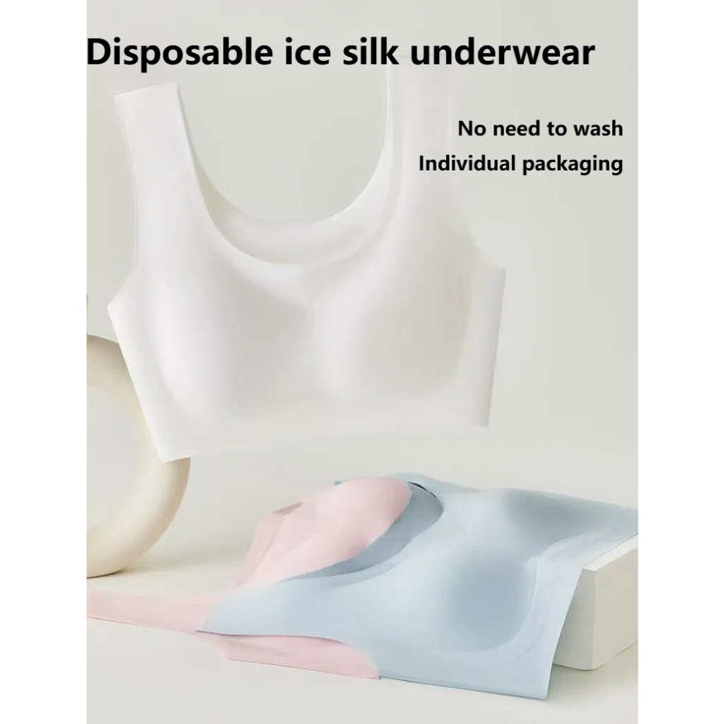 SG stock Disposable ice silk underwear seamless cold feeling Disposable ...