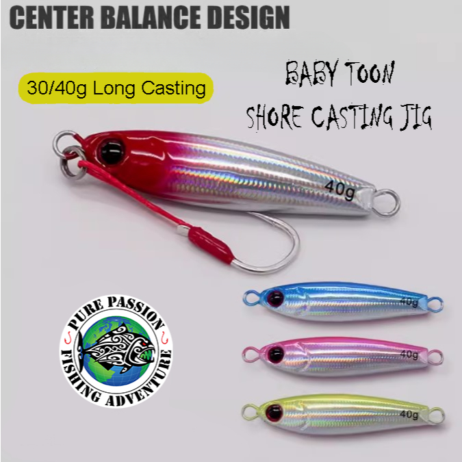 Baby Toon Jig 30g 40g Light Shore Jigging Coral Reef Jigging Fishing ...