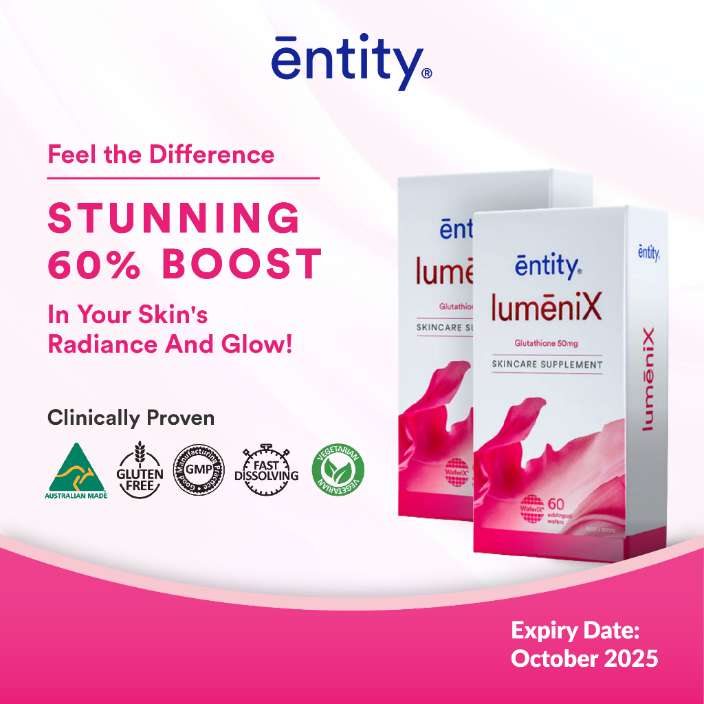 Entity Health LumeniX Skin Brightening Glutathione Supplement Bundle of ...