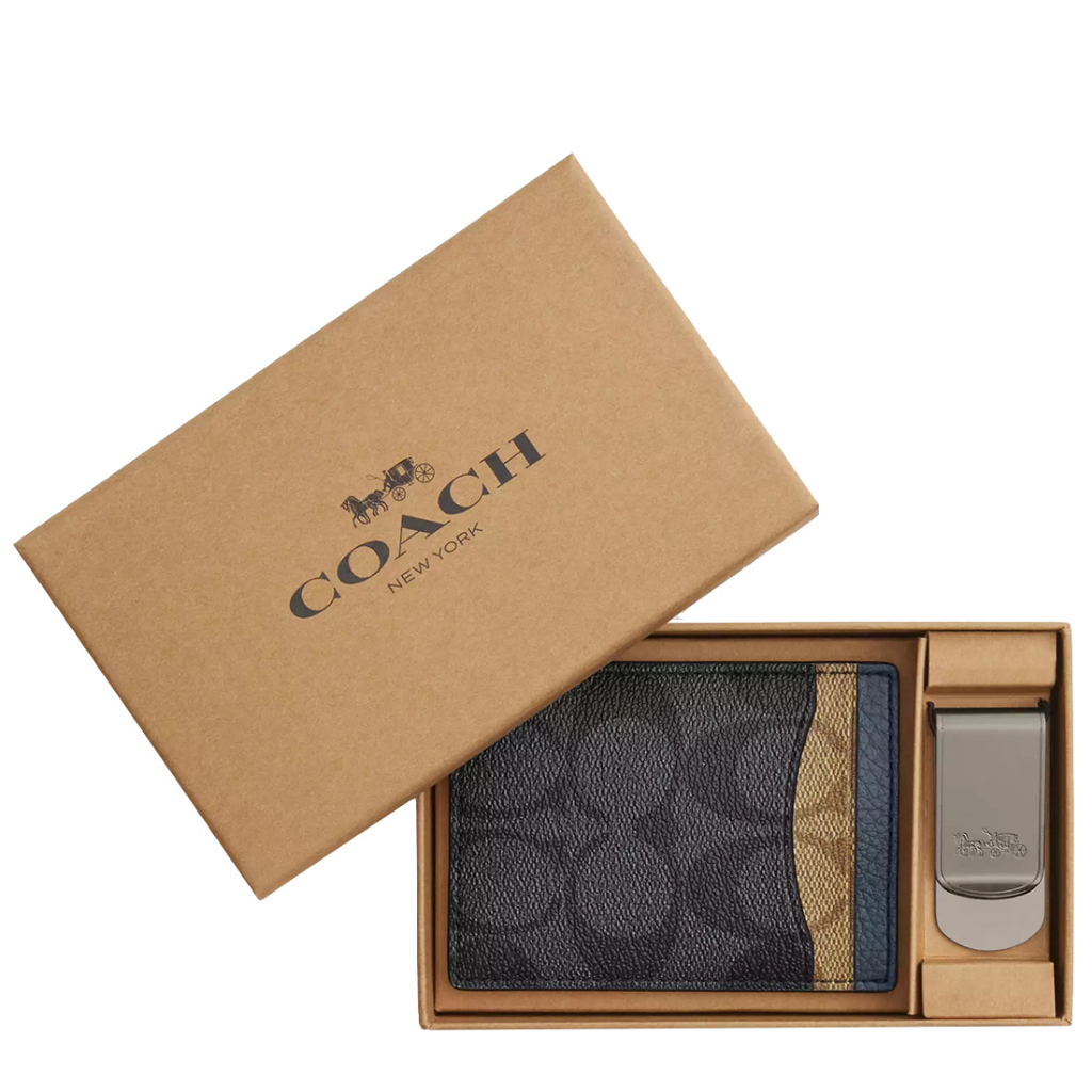 Coach Boxed 3 In 1 Card Case Gift Set In Colorblock Signature Canvas in ...