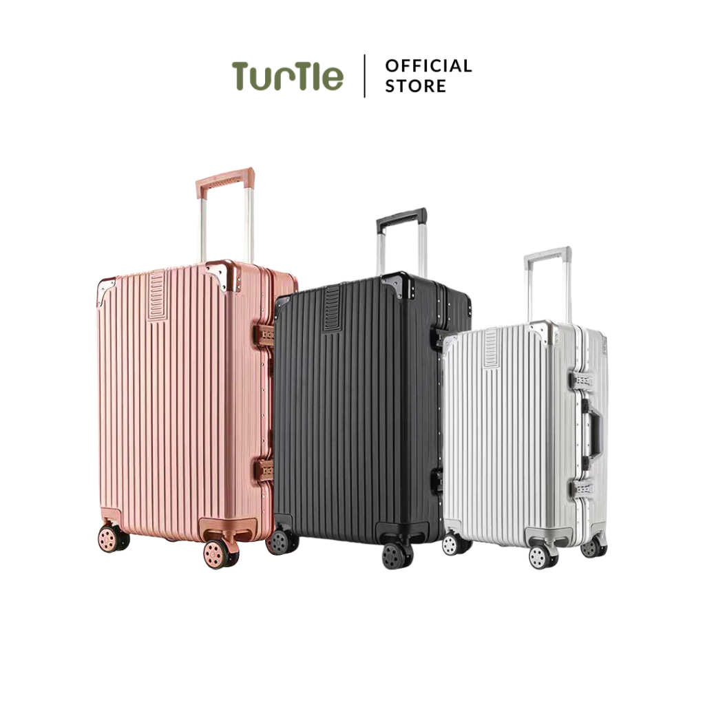 TURTLE Aluminium Frame Travel Luggage with Wheels Large Capacity ...