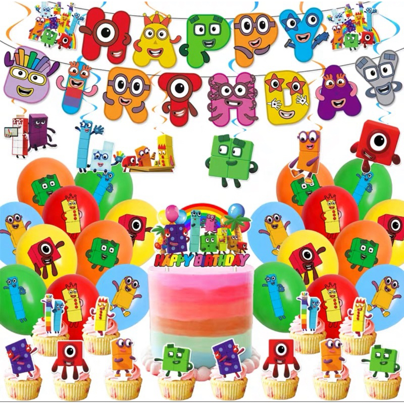 [Ready Stock]New Arrival ~ Numberblocks themed Happy Birthday Party ...