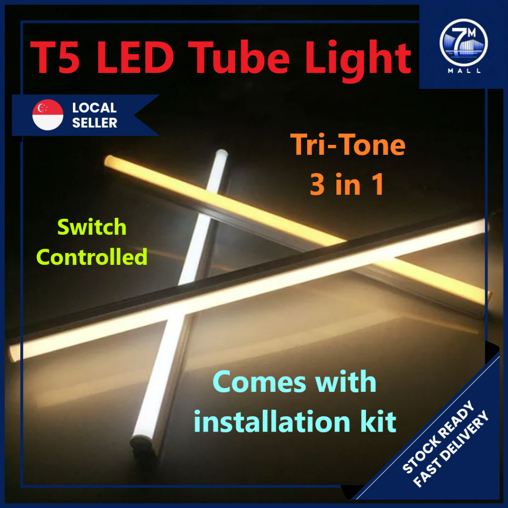 🇸🇬 T5 Triple Tone LED Light Tube 3 in 1 | Tri Color Warm White ...