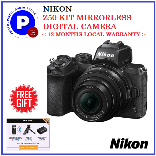NIKON Z50 KIT MIRRORLESS DIGITAL CAMERA (FREE BATTERY NIKON EN-EL25 ...