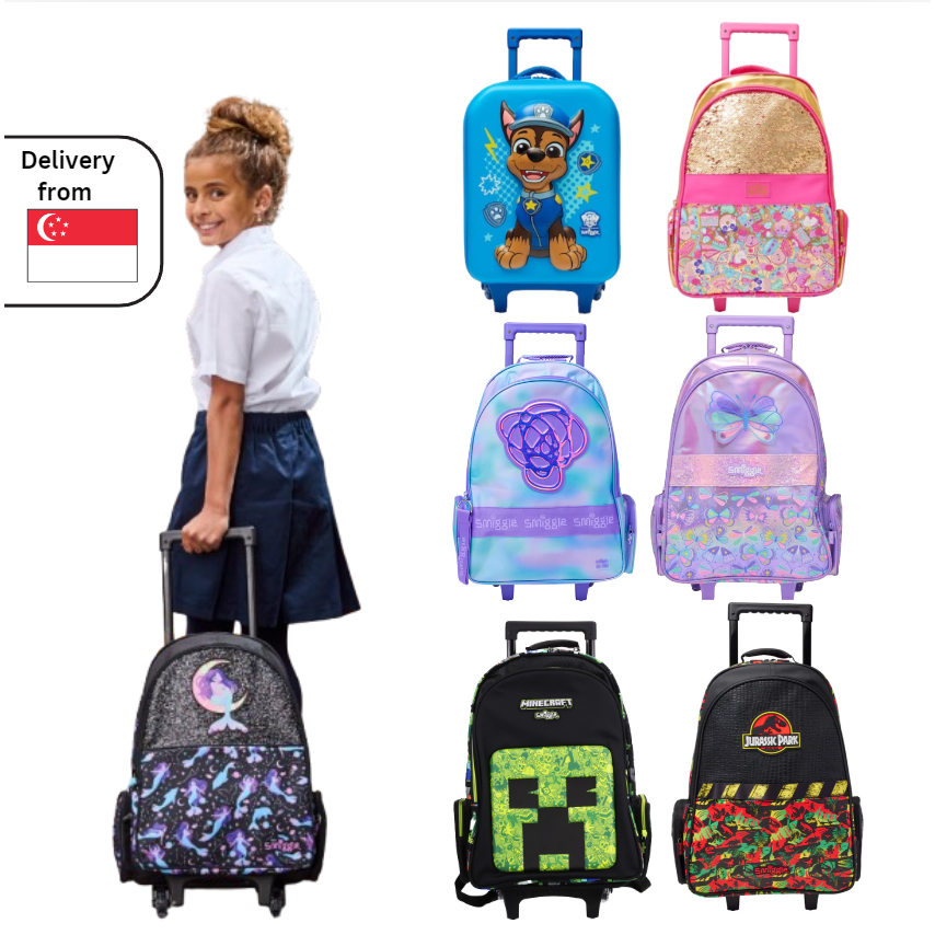 [Authentic] Smiggle Trolley Bag Hello Kitty Sonic Backpack Girl Luggage ...