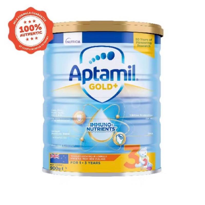 Aptamil Gold+ Immuno-Nutrients Stage 3 Toddler Growing Up Formula Milk Powder 900g | Shopee ...