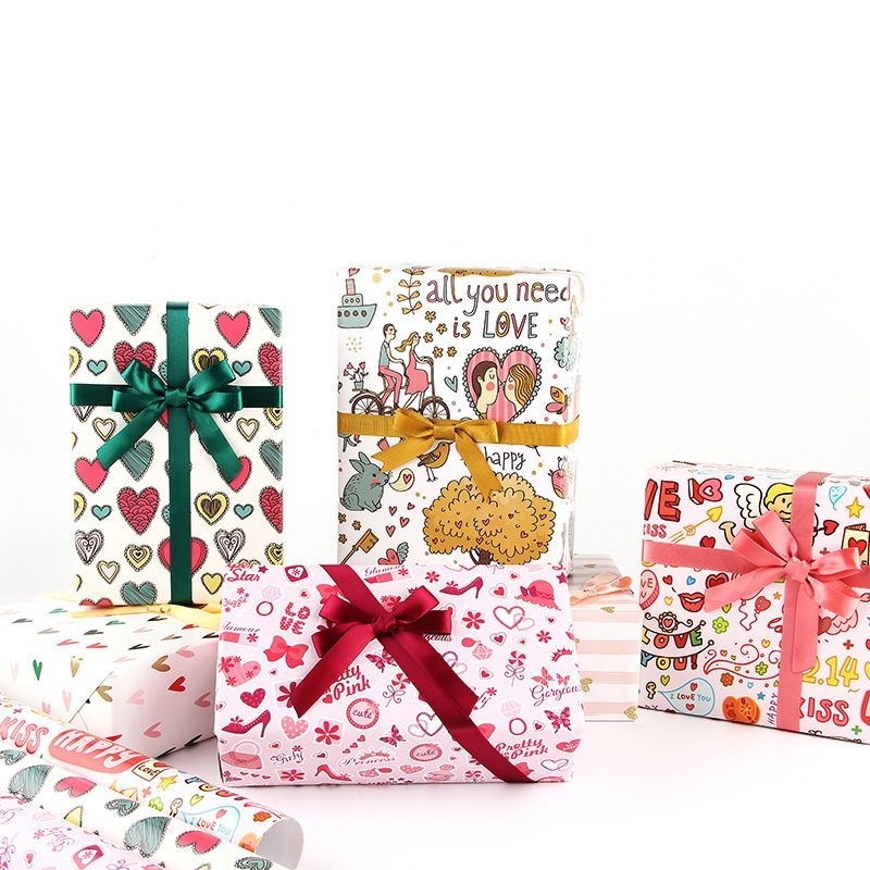 Birthday Gift Packaging Paper Cartoon Gift Box Gift Decorative Paper ...