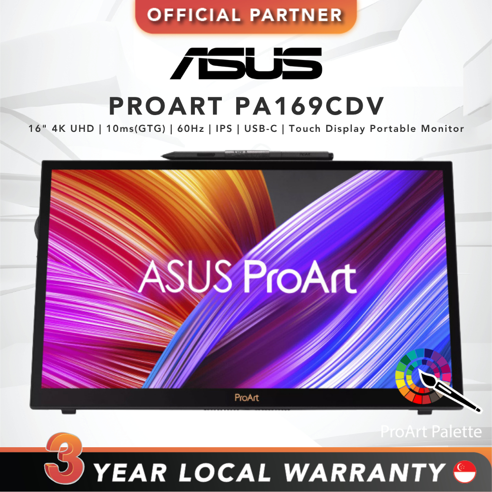 ASUS ProArt PA169CDV | 16" 4K UHD | 10ms(GTG) | 60Hz | IPS | USB-C ...