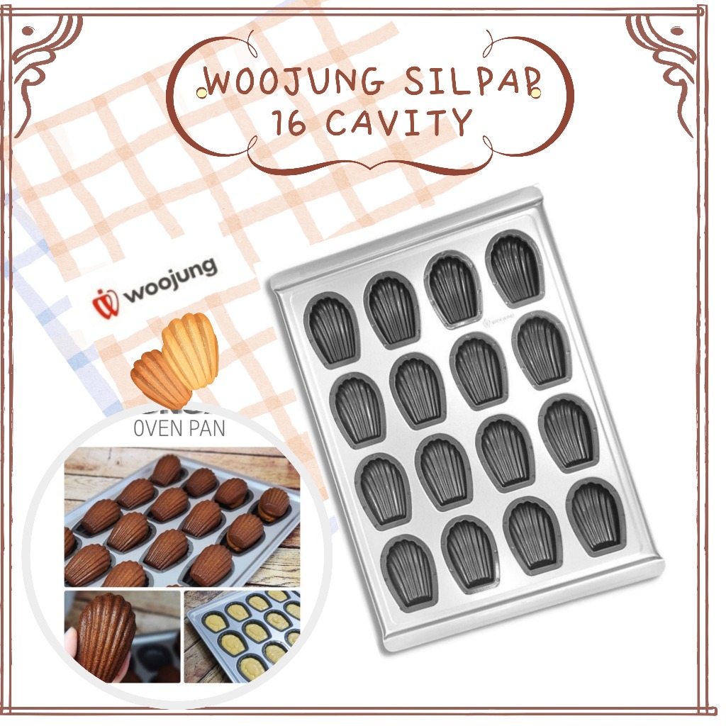 [Korea] Silicone Coated Non-Stick DEEP Madeleine Pan Mould 16 Cavity ...