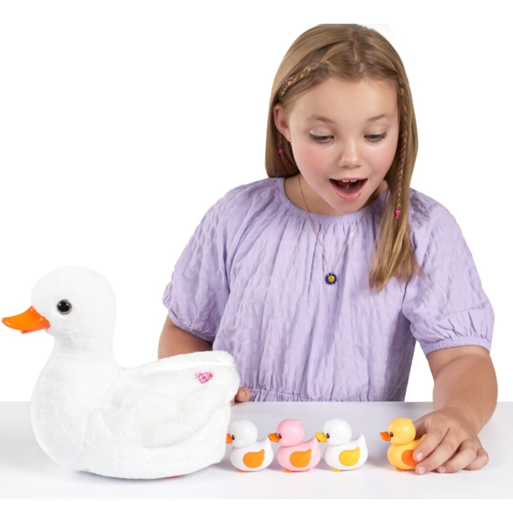 PETS ALIVE Dancing Mama Duck Interactive Toy With Baby Ducklings Light ...