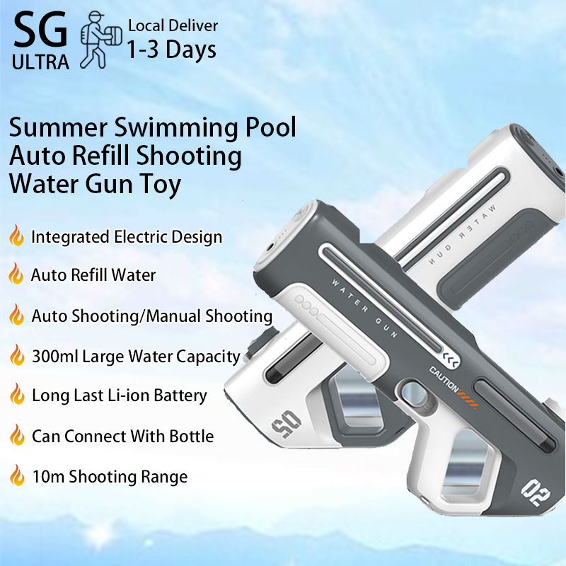 2 Modes Automatic Water Refill Electric Splashing Water Shooting Gun ...