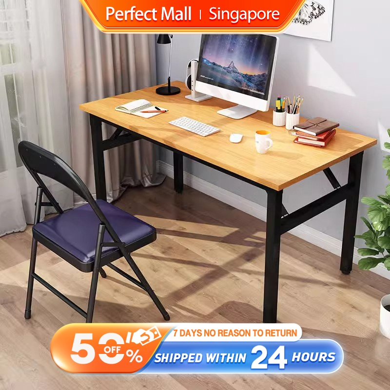 PM【Free installation】80/100/120cm Folding Table Dining Table Foldable ...