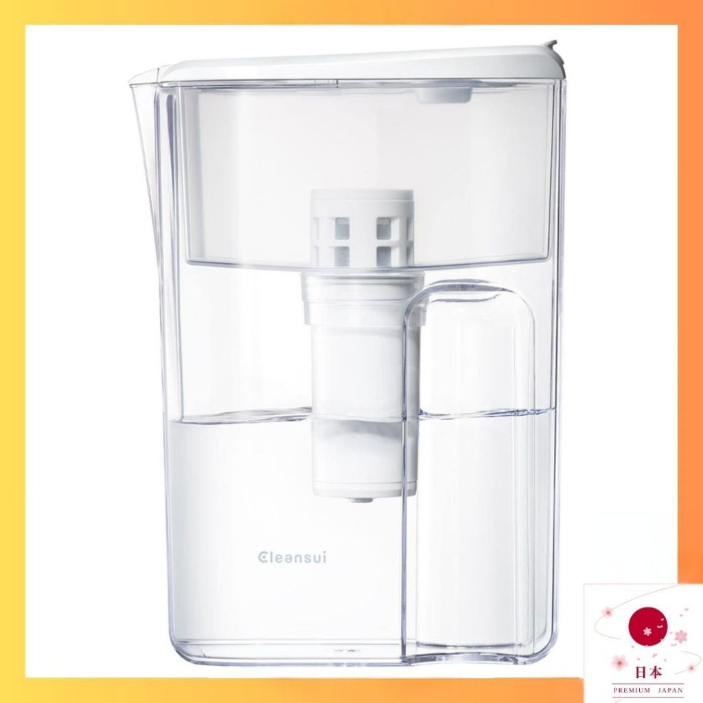 Cleansui water purifier, pot-type, 1 cartridge total [Body CP407-WT] Filtered water capacity: 1 ...