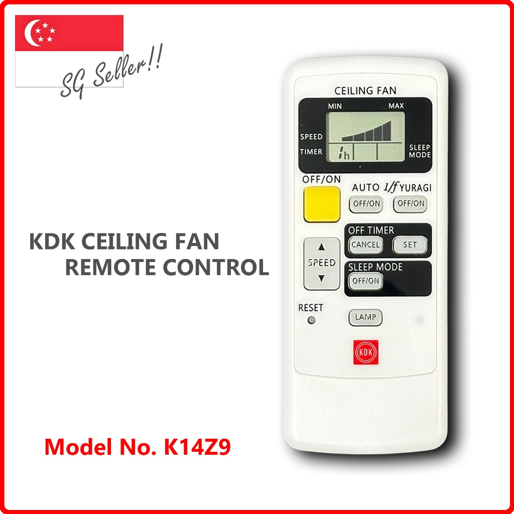 KDK Ceiling Fan Remote Control Replacement (V56VK, K14Z9) | Shopee ...