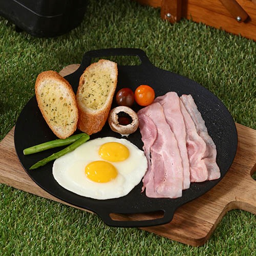 [Made in Korea] LACENA Camping Multi Grill Pan 34cm IH | Camping Griddle 34cm Big Size Titanium ...