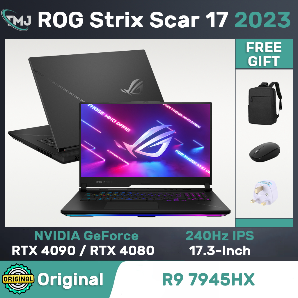 ASUS ROG Strix Scar 17 2023 R9 7945HX RTX4090 / RTX4080 17.3 inch 240Hz 2.5K ROG Gaming Laptop ...