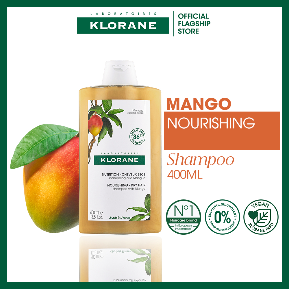 Klorane Mango Nourishing Shampoo 400ml | For dry hair | Shopee Singapore