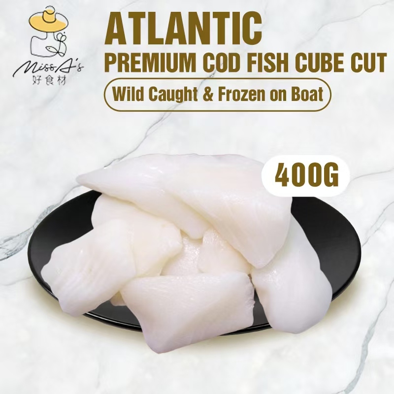 [Miss A's] ATLANTIC PREMIUM COD FISH CUBE CUT 大西洋鳕鱼块400g（无皮） | Shopee ...