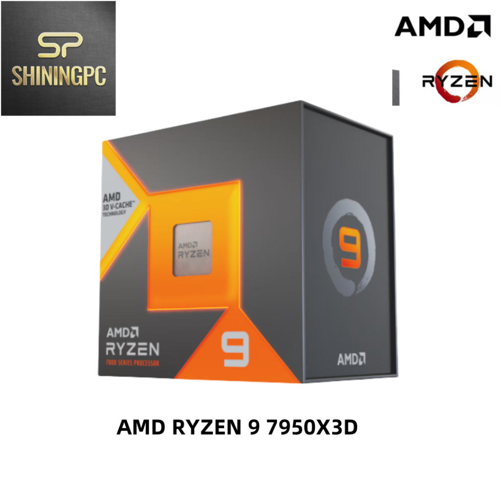 AMD Ryzen 9 7950X3D 7950X 3D Ryzen 9 7000 Series 16-Core 4.2 GHz Socket AM5 120W AMD Radeon ...