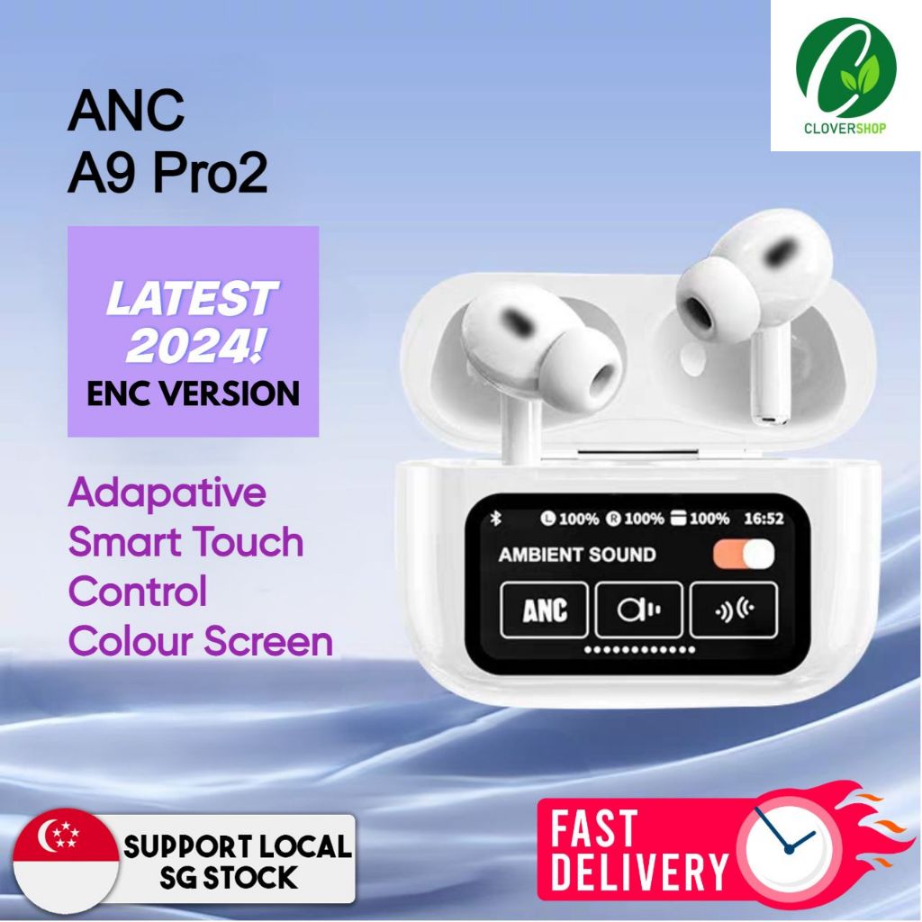 🔥Sg Stock🔥ANC Earphones A9 / A15 Pro Wireless Bluetooth Earbuds LCD ...