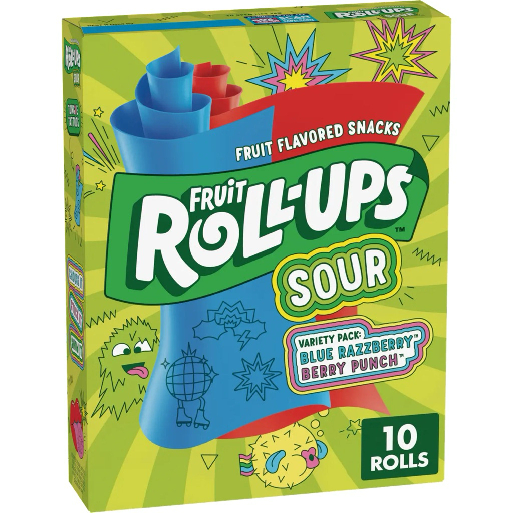 Fruit Roll-ups Betty Crocker Fruit Snacks, Fruit Roll-Ups, Tropical Tie ...