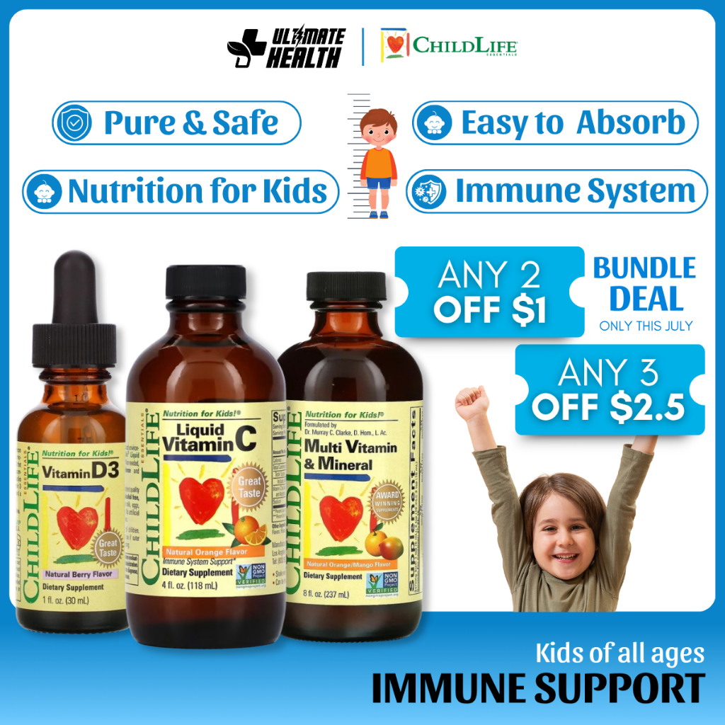 ChildLife, Essentials Vitamin & Nutrition for Kids, Vitamin C, Multi ...