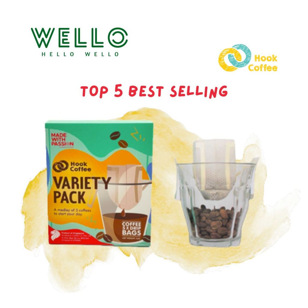 Hook Coffee | Hook Drip Bag Taster Pack 55G | Arabica Coffee | Roast in ...