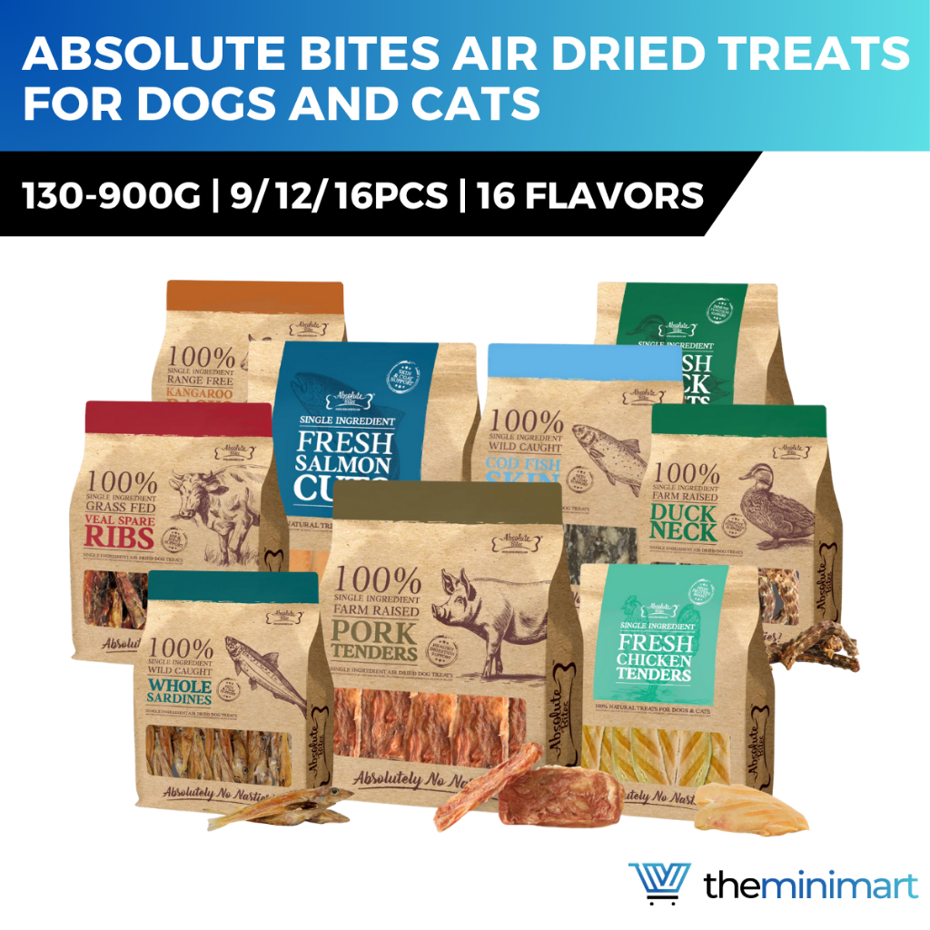 Absolute Bites Air Dried Cat & Dog Treats - Natural, Healthy, High ...