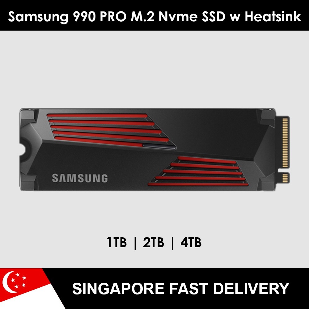 Samsung 990 PRO with Heatsink NVMe M.2 SSD 1TB 2TB 4TB 990-PROHS-M2 ...