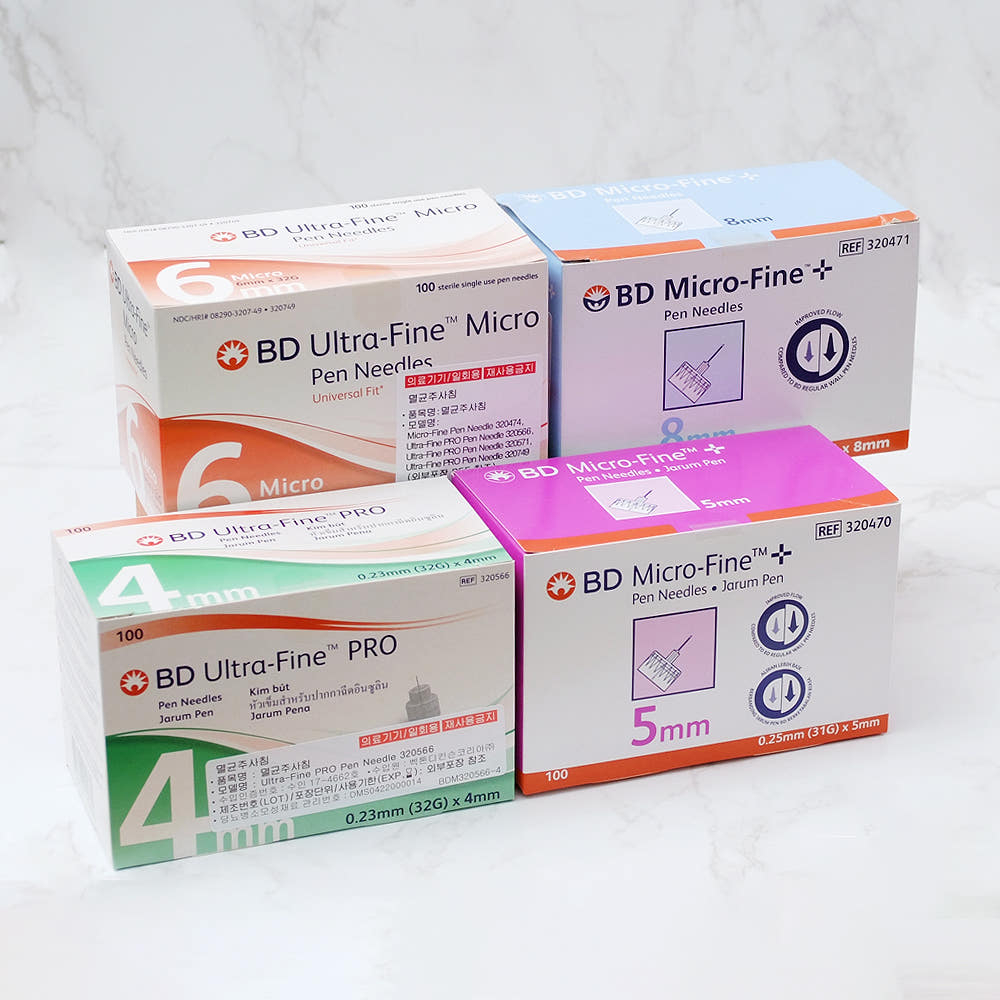 BD Pen Needles 100pcs Ultra/Micro Fine Pro/Fine+ 4mm 6mm 5mm 8mm ...