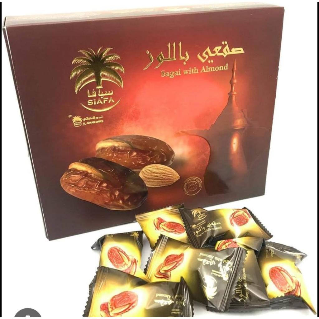 SIAFA Pitted Sagai Dates With Almond (300GM ) | Shopee Singapore