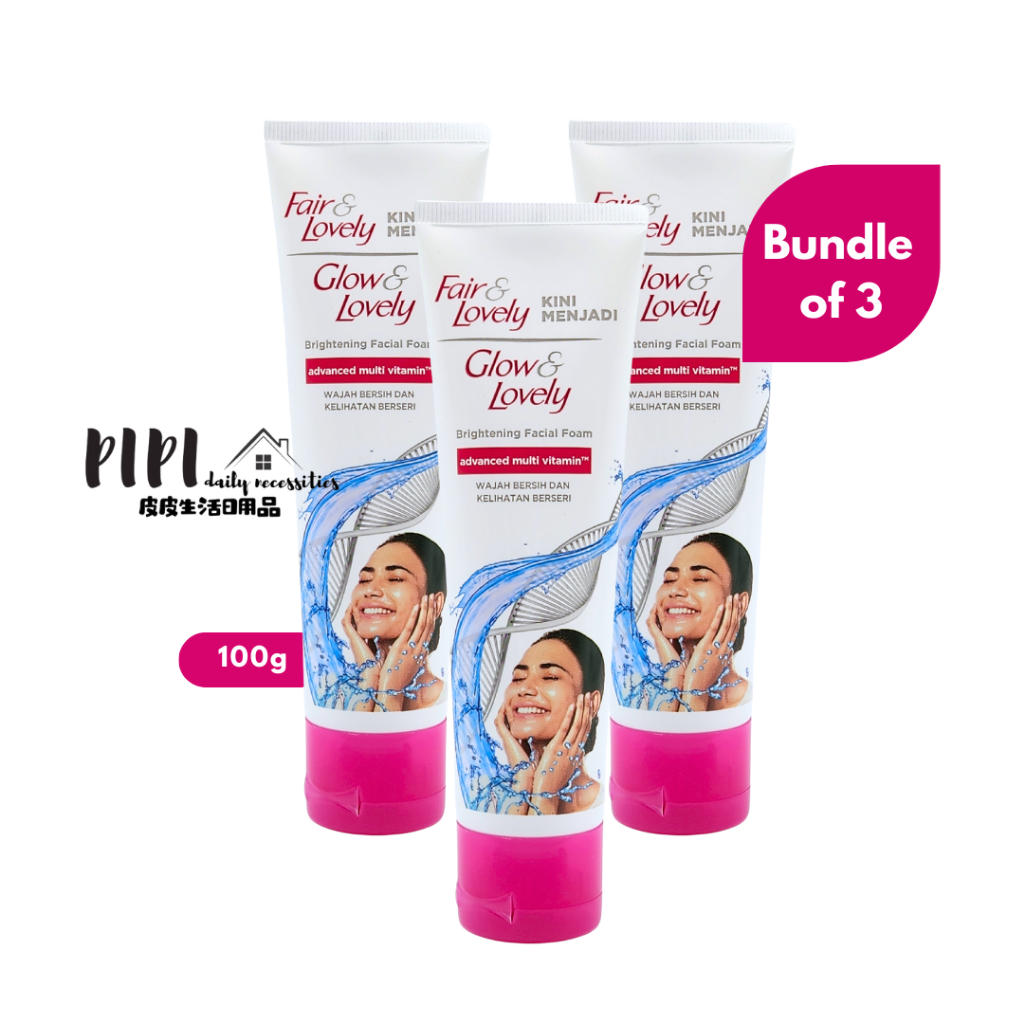Fair & Lovely Brightening Facial Foam 3 x100g | Shopee Singapore
