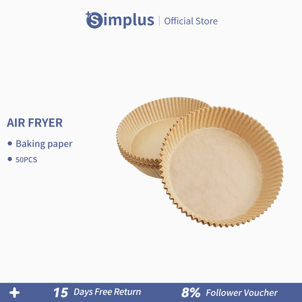 Simplus Air Fryer Parchment 50/30 pcs Baking Paper Liners Disposable GYZH001 | Shopee Singapore