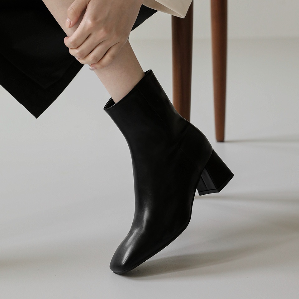 [SAPPUN] Rufia Square Ankle Boots (5cm) | Shopee Singapore