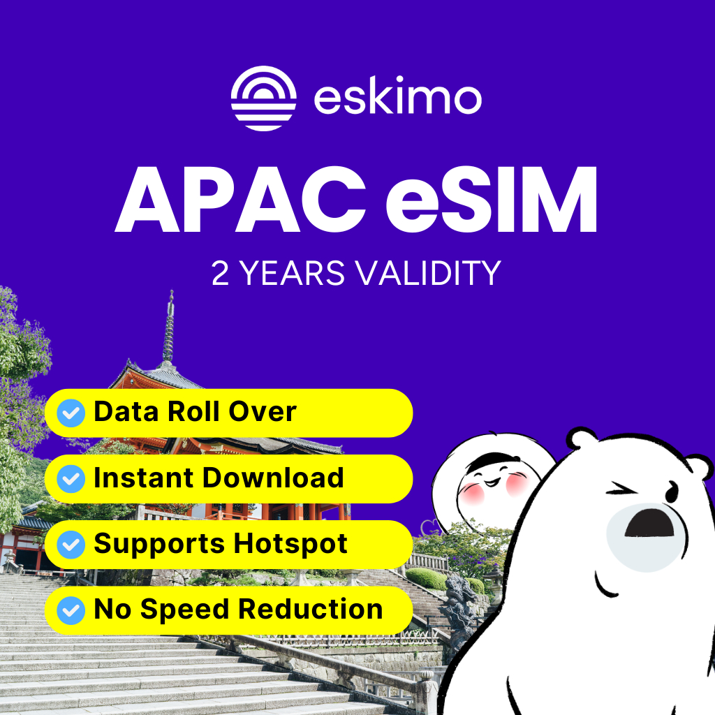 Eskimo eSIM APAC Data Plan (3GB and 1GB) - How to Redeem in Description | Shopee Singapore