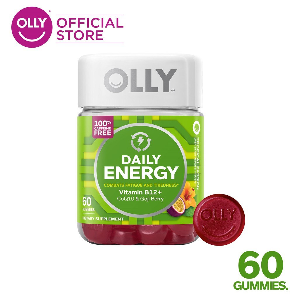 OLLY Daily Energy Gummy Supplements with B12 30 Day Supply (60 Count) (EXP: 02/2025) | Shopee ...