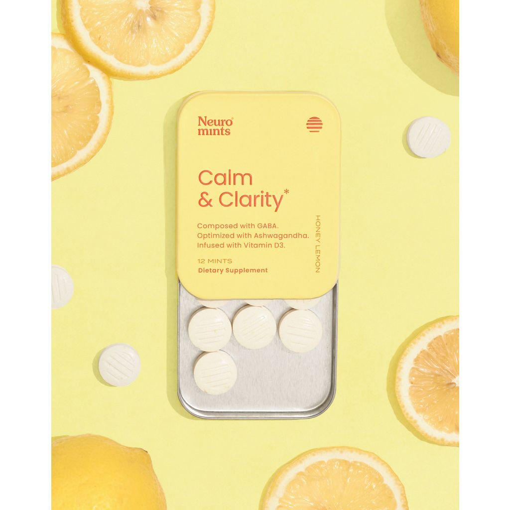 Neuro Mints | Calm & Clarity | Honey Lemon Flavour | GABA + Vitamin D3 ...