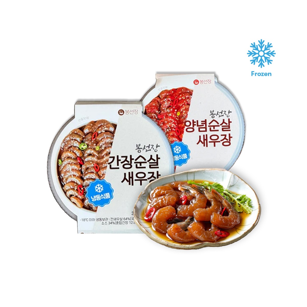 [CAPTAIN BONG] Korean Marinated Raw Shrimp Soy Sauce/Spicy 360g ...