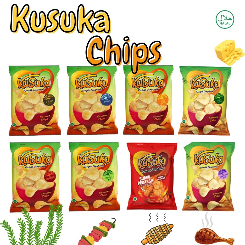 Kusuka Keripik Singkong Cassava Chips 180g | Shopee Singapore