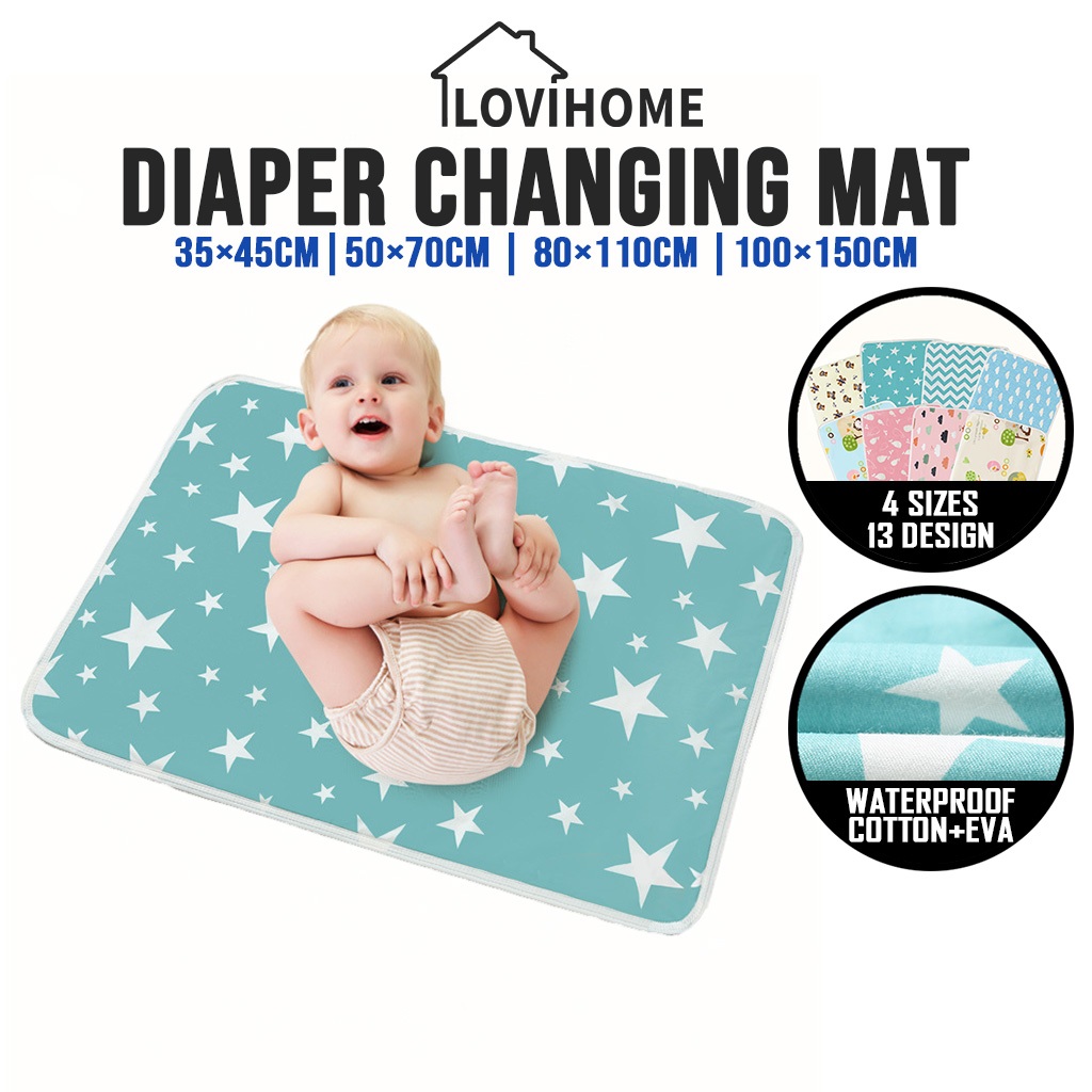 SG Premium Waterproof Diaper Changing Mat - Soft Cotton, Hygiene ...