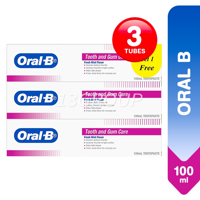Oral-B Tooth and Gum Care Toothpaste, 3x100ml (Value Pack) | Shopee ...