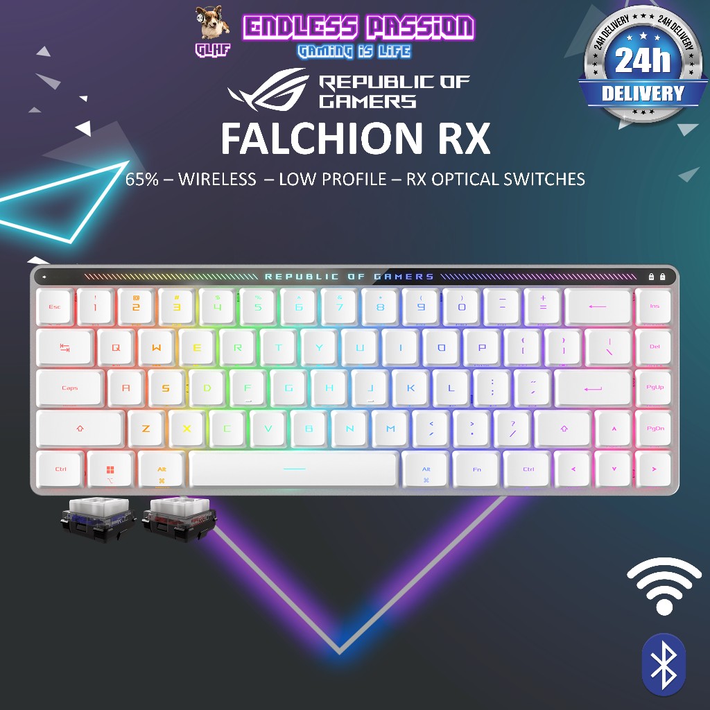 ASUS ROG Falchion RX Low Profile 65% Wireless Gaming Keyboard | Shopee ...