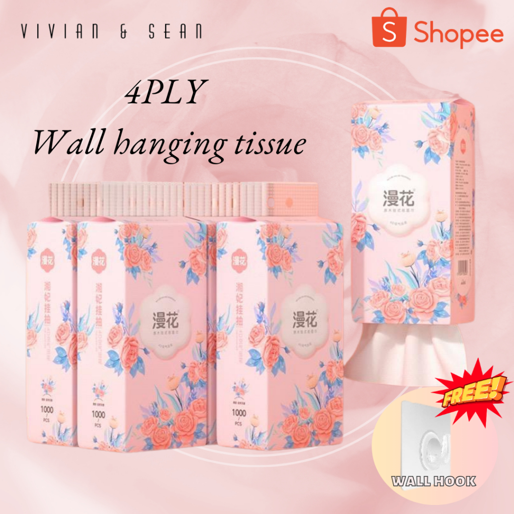 4PLY Wall Hanging Tissue 1000pcs | Tissue Paper | FREE Hook | Bundle ...