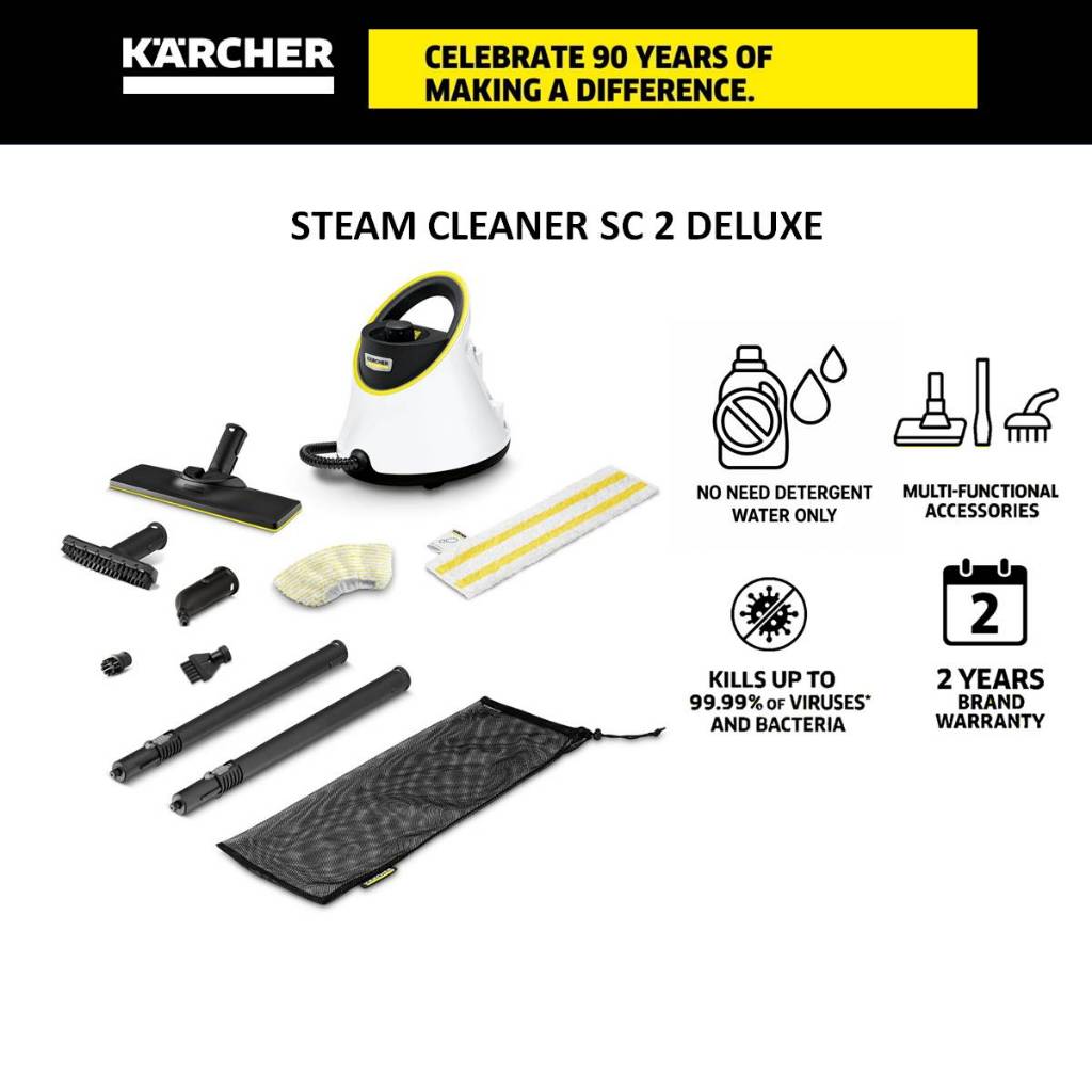 KARCHER Steam Cleaner SC 2 Deluxe with accessories included | Shopee ...