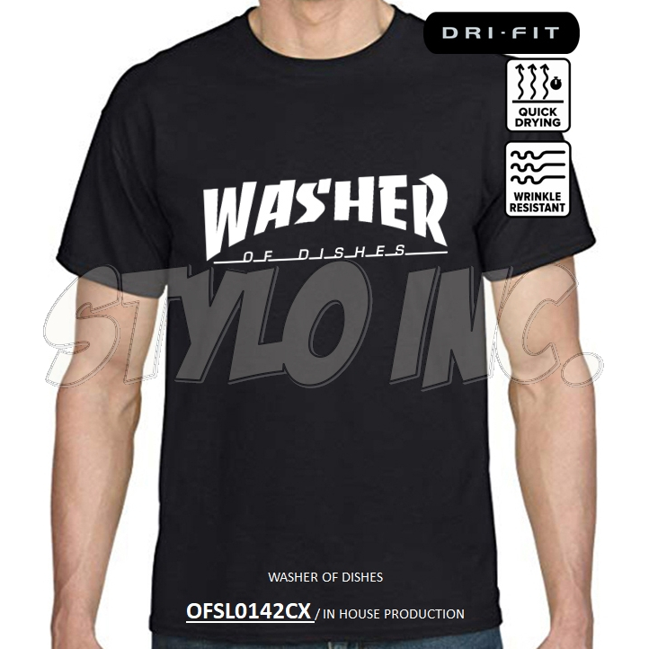 WASHER OF DISHES Cotton and Dri-Fit Meme T-Shirt Tee Shirt Singapore ...