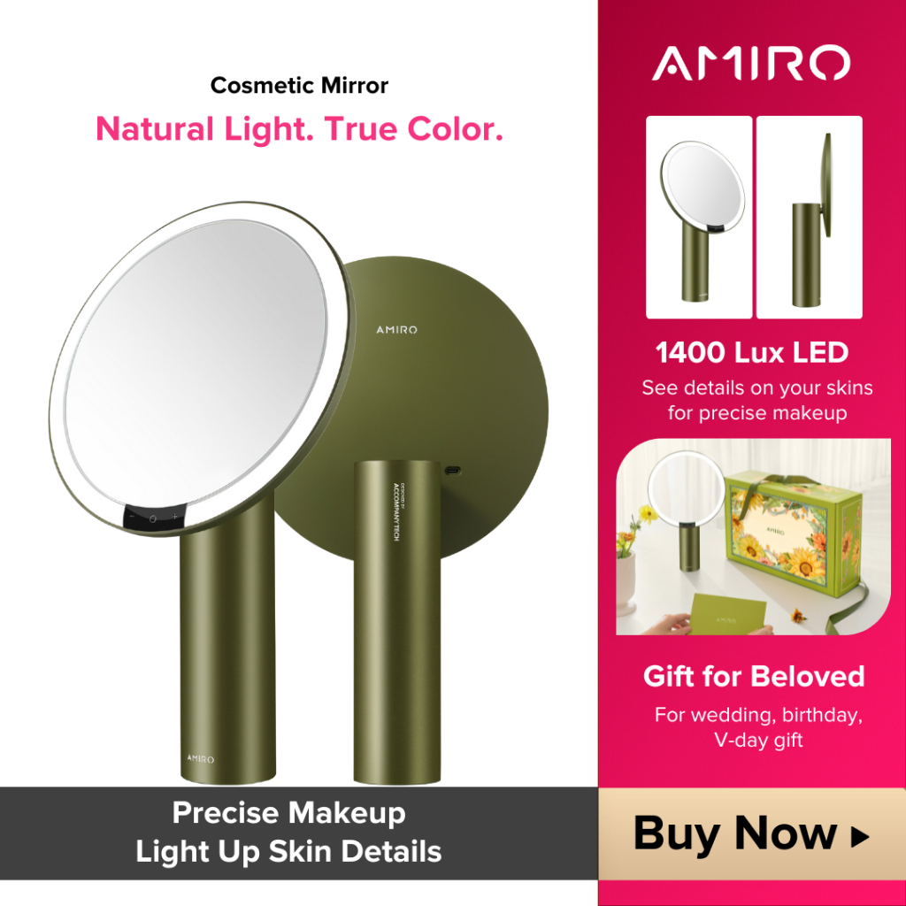 [SG Ready Stock] AMIRO O2 Cosmetic Mirror Sunflower Gift Box Limited ...